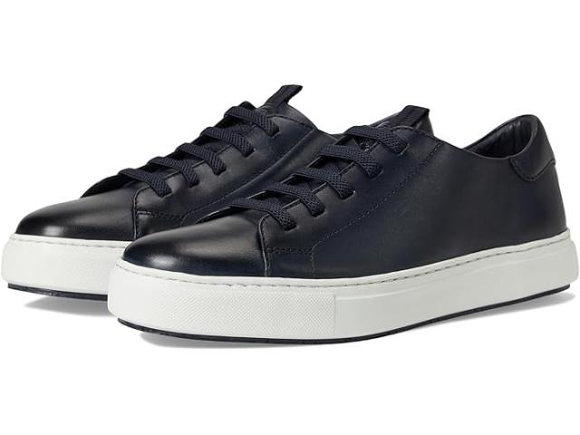 (取寄) ジョンストン&マーフィー コレクション メンズ アンソン レース-トゥ-トゥ Johnston & Murphy Collection men Anson Lace-To-Toe Navy Hand-Stained Calfskin