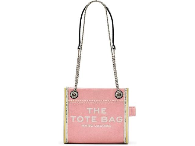 (取寄) マークジェイコブス レディース ザ デニム チェイン クロスボディ トート バッグ Marc Jacobs women Marc Jacobs The Denim Chain Crossbody Tote Bag Ribbon Pink