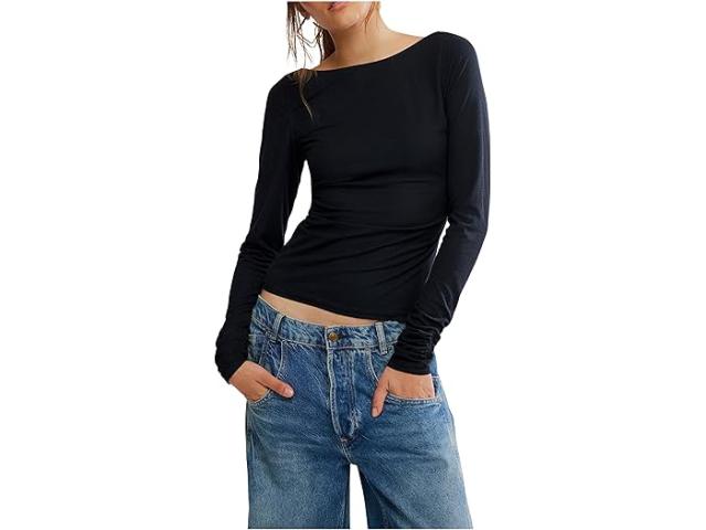 (取寄) フリーピープル レディース ライリー ティー Free People women Riley Tee Black