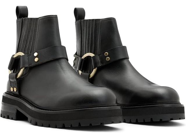 (取寄) オールセインツ レディース マディー バイカー ブーツ AllSaints women Maddie Biker Boots Black/Warm Brass