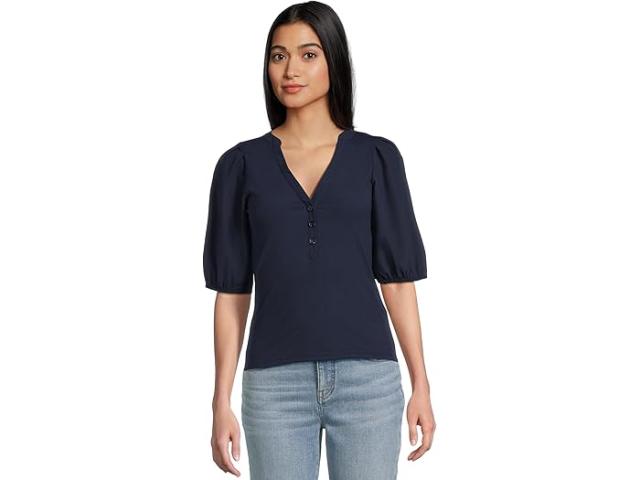 (取寄) メイドウェル レディース ミクシー V-ネック パフ ティー Madewell women Mixy V-Neck Puff Tee Midnight Navy