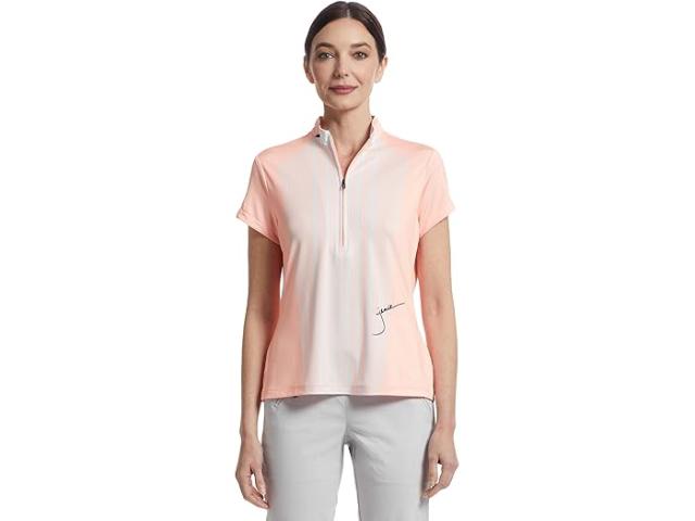 (取寄) ジェイミー サドック レディース ストライプ ハイプ ショート スリーブ トップ Jamie Sadock women Stripe Hype Short Sleeve Top Shell