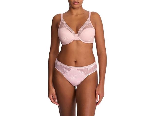 (取寄) ナトリ レディース ラブ レース フル カバレッジ バンジ T-シャツ ブラ Natori women Love Lace Full Coverage Plunge T-Shirt Bra Pink Pearl/Warm White