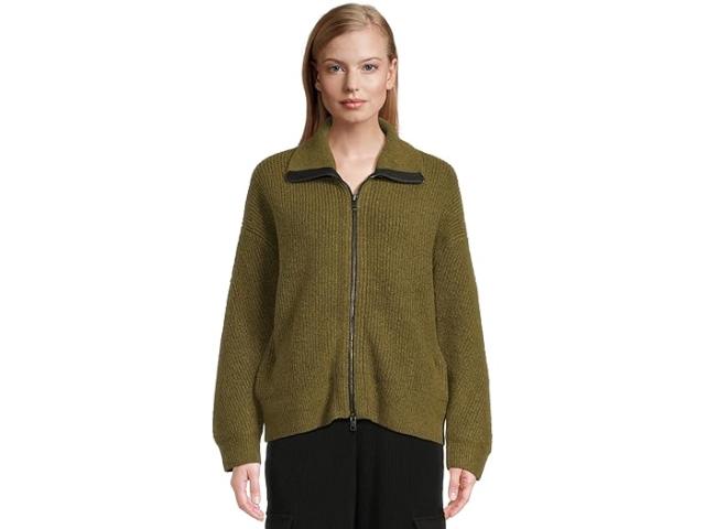 (取寄) マイケル スターズ レディース カリ リブド ジップ-アップ Michael Stars women Cali Ribbed Zip-Up Topiary