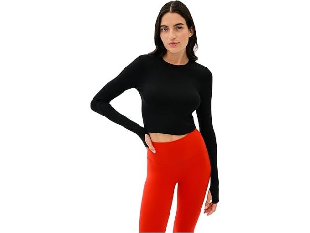 (取寄) スピリッツ 59 レディース ルイーズ リブ ロング スリーブ クロップ Splits59 women Louise Rib Long Sleeve Crop Black