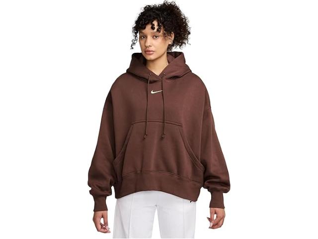 (取寄) ナイキ レディース スポーツウェア フェニックス フリース オーバー-オーバーサイズ プルオーバー ブーディ Nike women Sportswear Phoenix Fleece Over-oversized Pullover Hoodie Fauna Brown/Sail