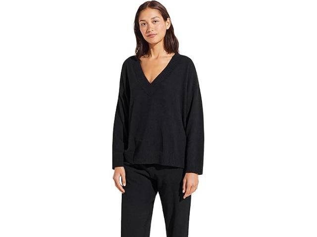 (取寄) エバージェイ レディース リサイクル ブークル - ザ V-ネック トップ Eberjey women Recycled Boucle - The V-Neck Top Black