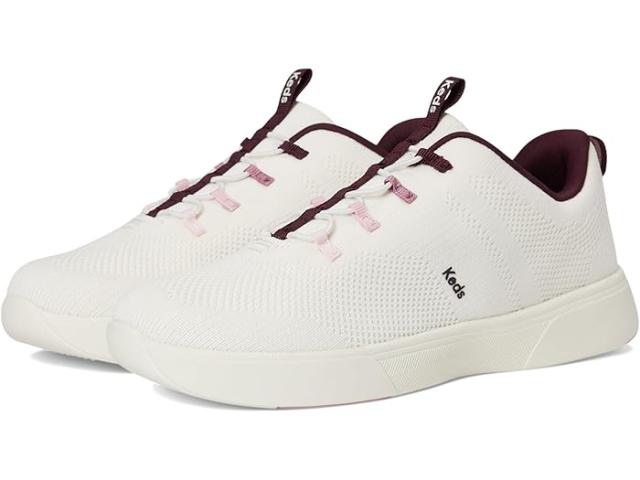 (取寄) ケッズ レディース スリッポン Keds women BlissWalk Slip-On  White/Pink/Mauve Eng Knit