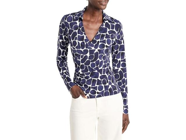 (取寄) ニックゾー レディース ピティート ゲオ ペブル ラップ トップ NIC+ZOE women Petite Geo Pebble Wrap Top Indigo Multi