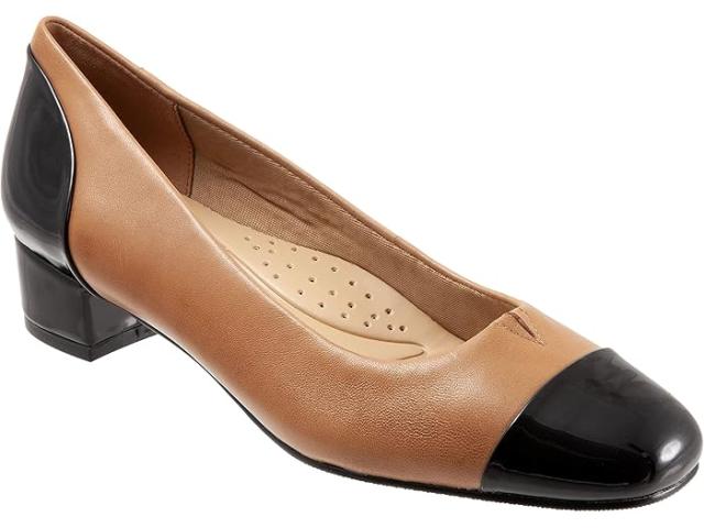 (取寄) トロッターズ レディース デイジー Trotters women Trotters Daisy Tan Leather/Black Patent Veg