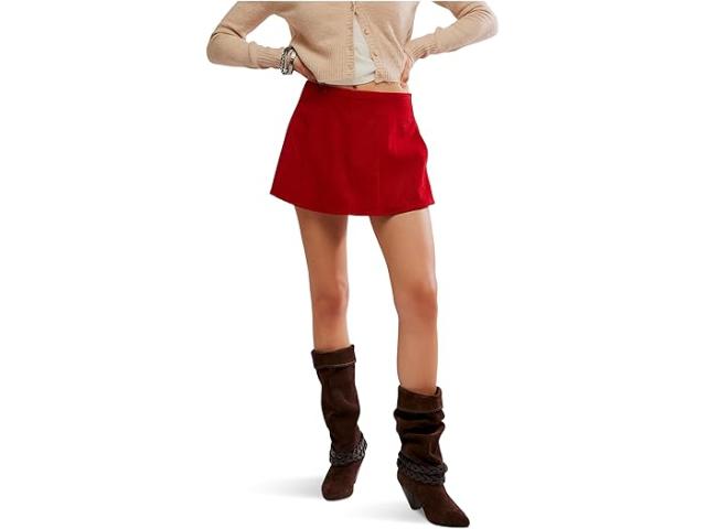 (取寄) フリーピープル レディース ウィー ザ フリー パラダイス ファウンド スエード スコート Free People women We The Free Paradise Found Suede Skort Rhythmic Red