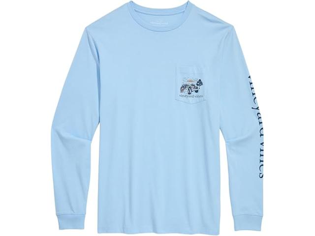 (取寄) ヴィンヤードヴァインズ メンズ オータム トラック ロング スリーブ ティー Vineyard Vines men Autumn Truck Long Sleeve Tee Jake Blue