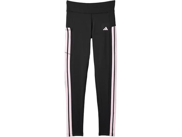 (取寄) アディダス キッズ レディース セル フォン ポケット 3ストライプ レギングス (ビッグ キッド) adidas Kids women Cell Phone Pocket 3-Stripe Leggings (Big kid) Black/Pink