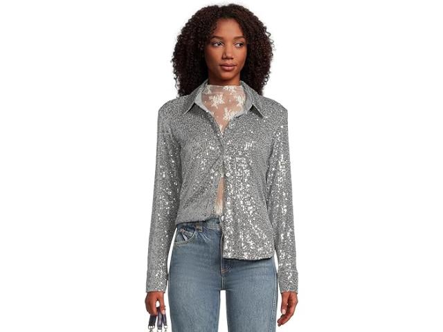 (取寄) サンクチュアリ レディース レディエント シークイン シャツ Sanctuary women Radiant Sequin Shirt Gunl