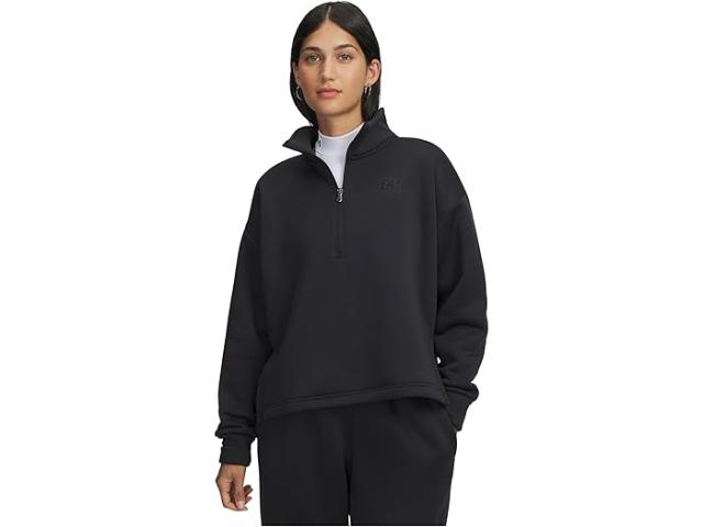 (取寄) アンダーアーマー レディース アーマー フリース 1/2 ジップ Under Armour women Armour Fleece 1/2 Zip Black/Black