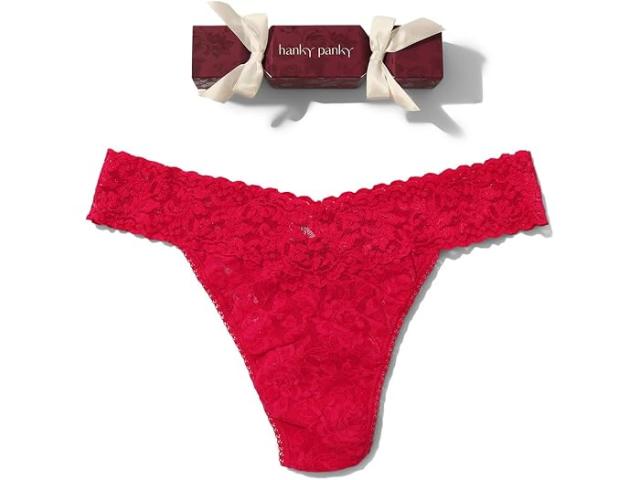 (取寄) ハンキー パンキー レディース シグニチャー レース オリジナル ライズ トング クラッカー Hanky Panky women Signature Lace Original Rise Thong Cracker Beet Juice