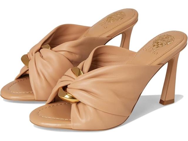 (取寄) ヴィンスカムート レディース バックル ギャザード ハイ ヒール サンダル Vince Camuto women Patie Buckle Gathered High Heel Sandal Sandstone
