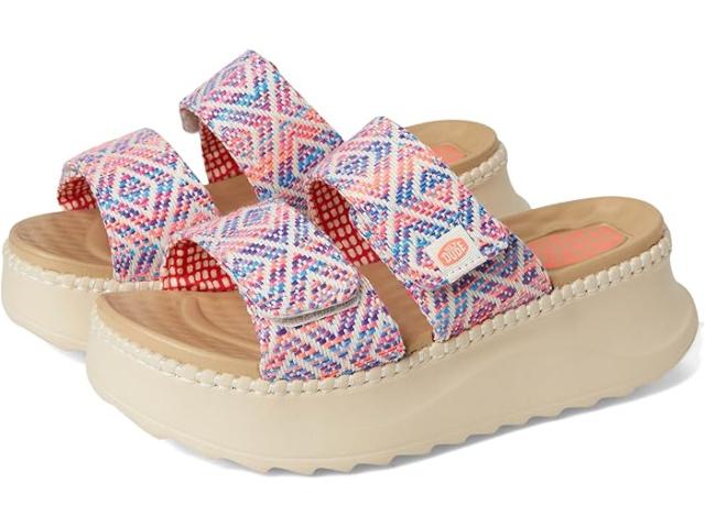 (取寄) ヘイ デュード レディース デルレイ スライド サーフ バハ Hey Dude women Delray Slide Surf Baja Blue/Pink/Multi