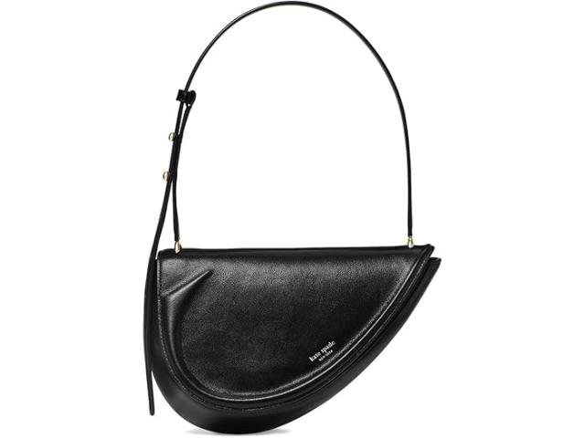 (取寄) ケイトスペード レディース ザ スペード ファイン グレイン レザー ショルダー バッグ Kate Spade New York women The Spade Fine Grain Leather Shoulder Bag Black