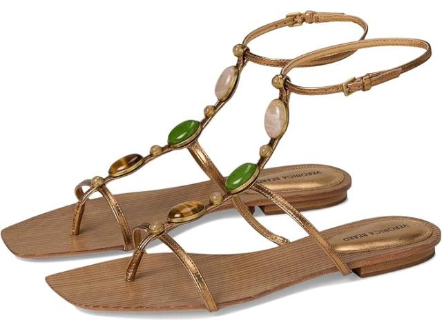 (取寄) ベロニカ ビアード レディース アルバ ストーン Veronica Beard women Alba Stone Stone/Gold Leather