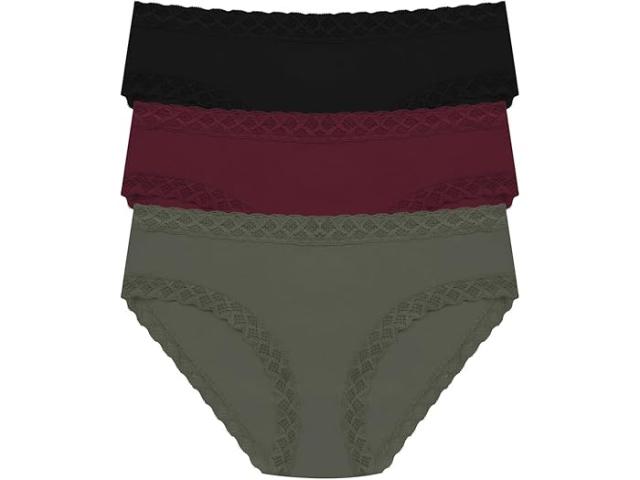 (取寄) ナトリ レディース ブリス ガール ブリーフ 3-パック Natori women Bliss Girl Brief 3-Pack Flint/ Fig/Black