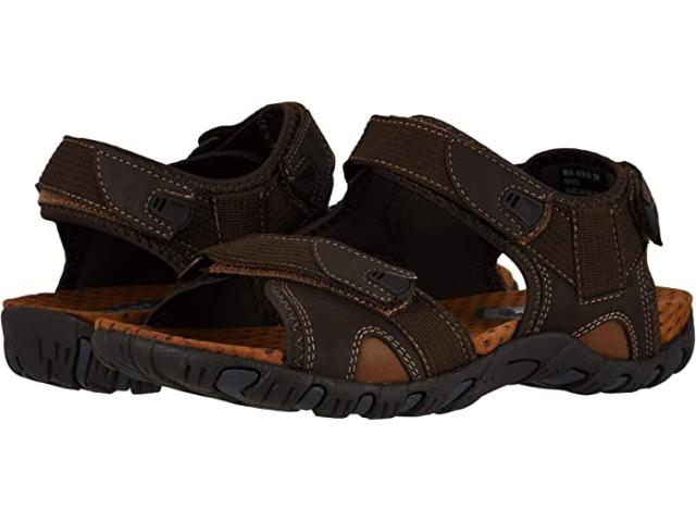 (取寄) ナン ブッシュ メンズ リオ ブラボー 3-ストラップ リバー サンダル Nunn Bush men  Rio Bravo 3-Strap  Sandal Brown