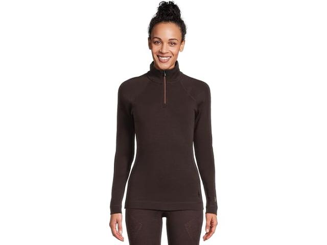 (取寄) スマートウール レディース クラシック サーマル メリノ ベース レイヤー 1/4 ジップ Smartwool women Classic Thermal Merino Base Layer 1/4 Zip Mink Heather