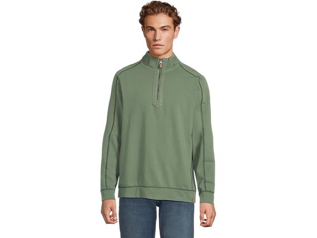 (取寄) トミーバハマ メンズ ベン アンド テリー 1/2 ジップ  Bahama men Ben and Terry 1/2 Zip Dark Jade