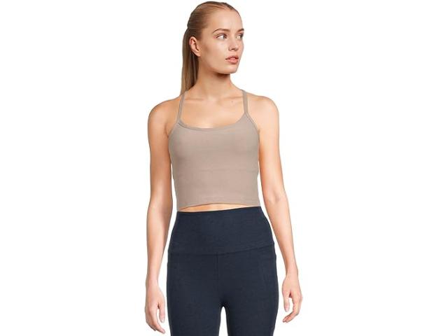 (取寄) ビヨンドヨガ レディース スペースダイ スリム レイサーバック クロップド タンク Beyond Yoga women Beyond Yoga Spacedye Slim Racerback Cropped Tank Birch Heather