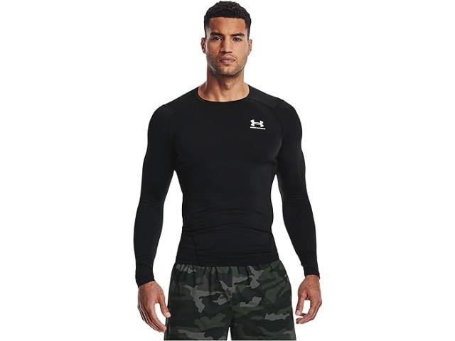 (取寄) アンダーアーマー メンズ ヒートギア アーマー コンプレッション ロング スリーブ Under Armour men Under Armour Heatgear Armour Compression Long Sleeve Black/White