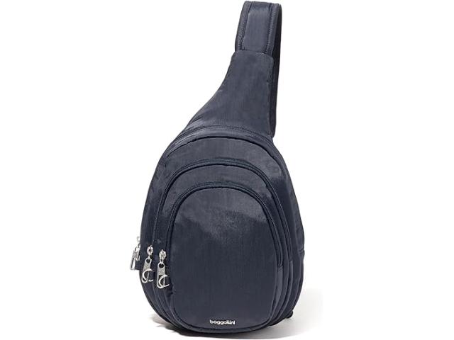 (取寄) バッガリーニ レディース セキュルテックス アンチ-シーフ トリプル ジップ スリング Baggallini women Securtex Anti-Theft Triple Zip Sling French Navy