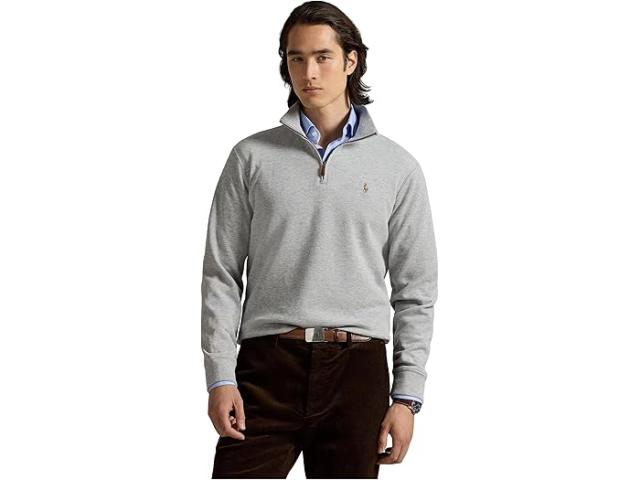 (取寄) ラルフローレン メンズ リブ クオーター ジップ プルオーバー Polo Ralph Lauren men Estate- Rib Quarter Zip Pullover Andover Heather