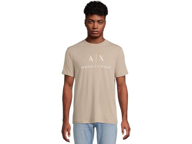 (取寄) アルマーニエクスチェンジ メンズ コーポレート ロゴ ティー Armani Exchange men Corporate Logo Tee Roasted Cashew