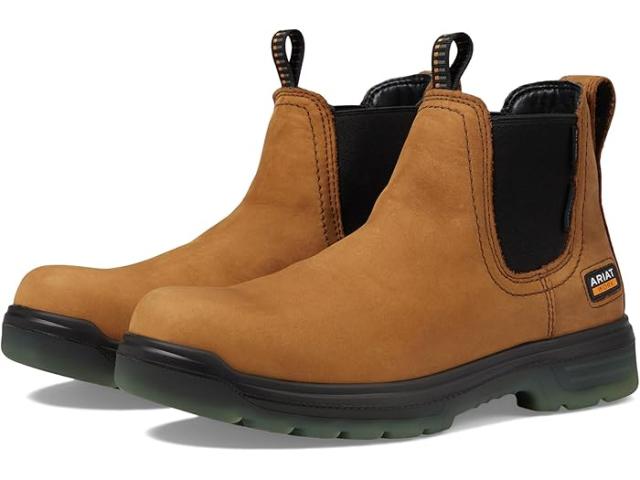 (取寄) アリアット メンズ ターボ チェルシー ウォータープルーフ カーボン トゥ エー Ariat men Turbo Chelsea Waterproof Carbon Toe EH Aged Bark