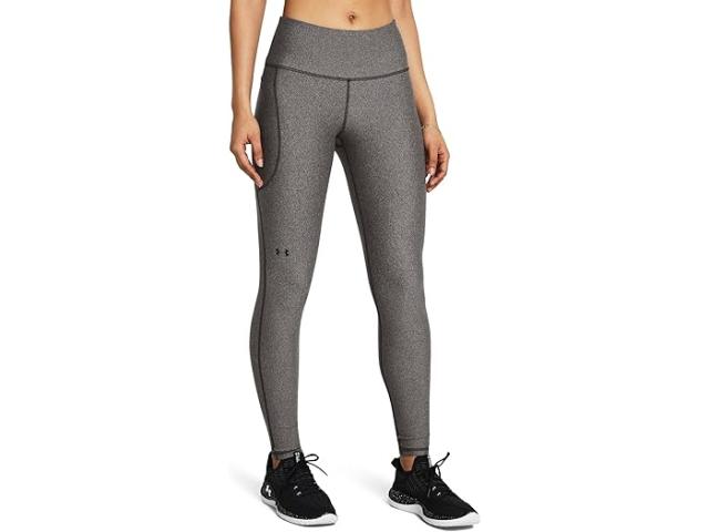 (取寄) アンダーアーマー レディース ヒートギア アーマー ハイウエスト ポケットド レギングス Under Armour women HeatGear Armour High-Waisted Pocketed Leggings Charcoal Light Heather/Black