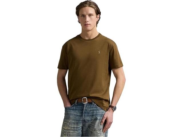 (取寄) ラルフローレン メンズ クラシック フィット ソフト コットン クルーネック T-シャツ Polo Ralph Lauren men Classic Fit Soft Cotton Crewneck T-shirt Nature Brown