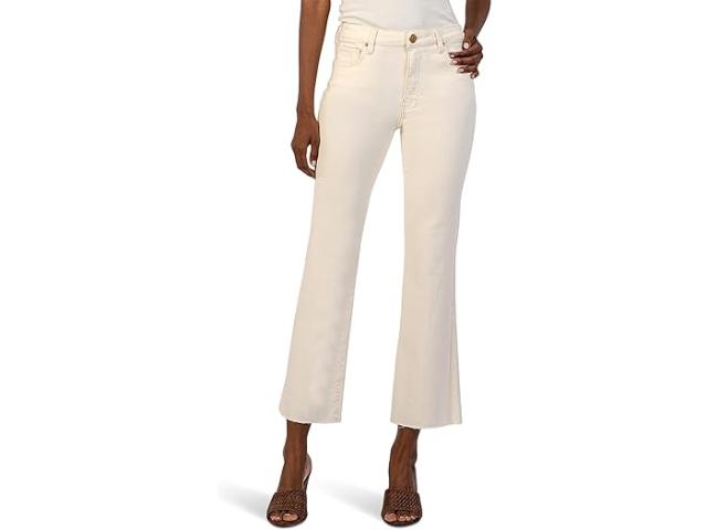 (取寄) カット フロム ザ クロス レディース ケルシー ハイライズ アンクル フレア ウィズ ロー ヘム イン エクリュ KUT from the Kloth women KUT from the Kloth Kelsey High-Rise Ankle Flare With Raw Hem In Ecru Ecru
