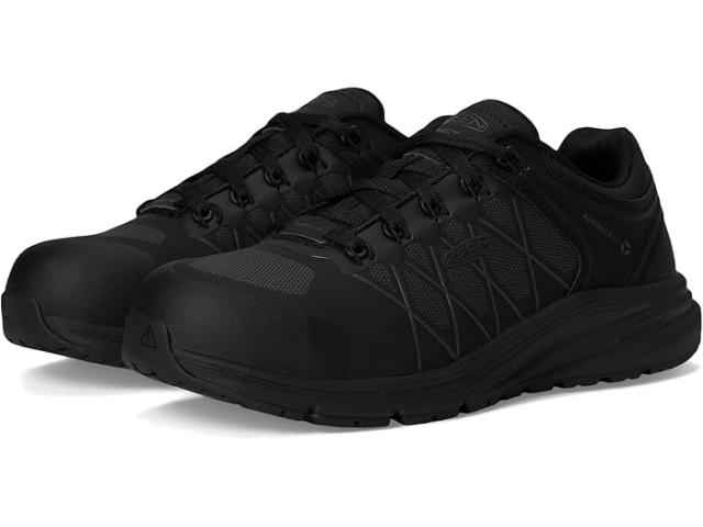 (取寄) キーン ユーティリティ レディース ビスタ エナジー Xt ワーク スニーカー イント メット トゥ) KEEN Utility women Vista Energy XT Work Sneaker INT MET (Carbon Toe) Black/Magnet