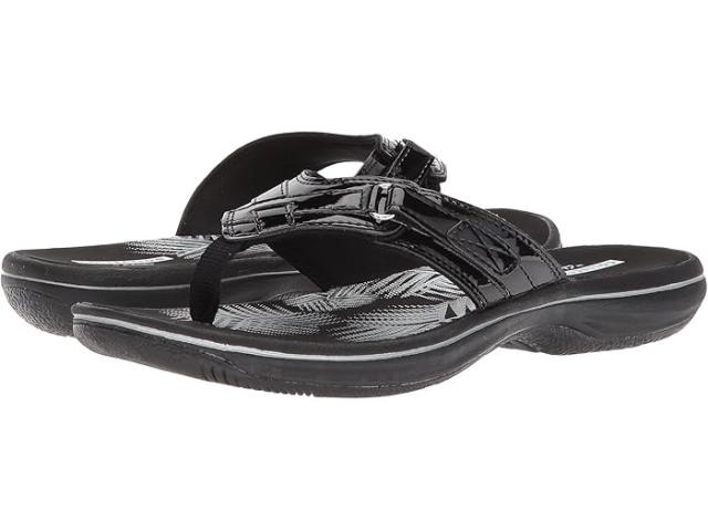 (取寄) クラークス レディース ブリーズ シー Clarks women Breeze Sea Black Synthetic Patent