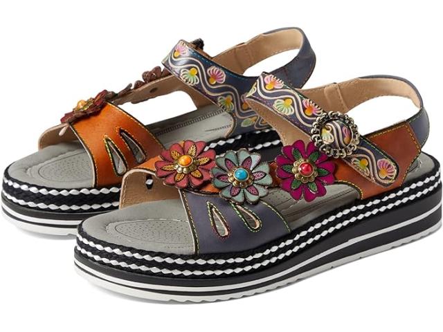 (取寄) ラルティストバイスプリングステップ レディース ラガ L'Artiste by Spring Step women L'Artiste by Spring Step Laga Navy Multi