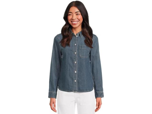 (取寄) メイドウェル レディース パーフェクト シャツ イン ウォッシュ Madewell women Perfect Tuckable Shirt In Greendale Wash Greendale Wash