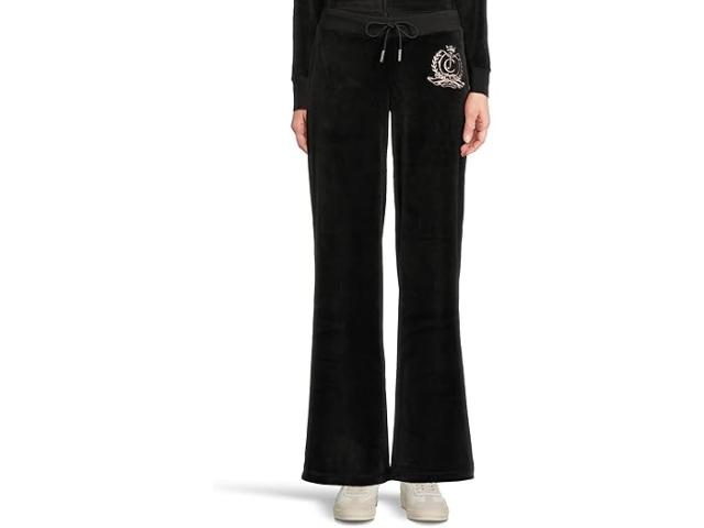 (取寄) ジューシークチュール レディース ヘリテージ ワイド レッグ トラック パンツ Juicy Couture women Heritage Wide Leg Track Pants Liquorice