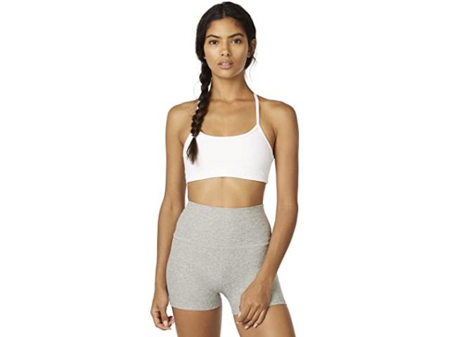 (取寄) ビヨンドヨガ レディース スペースダイ スリム レイサーバック ブラ Beyond Yoga women  Spacedye Slim Racerback Bra Cloud White