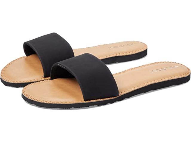 (取寄) ボルコム レディース シンプル スライド サンダル Volcom women Volcom Simple Slide Sandals Black 1