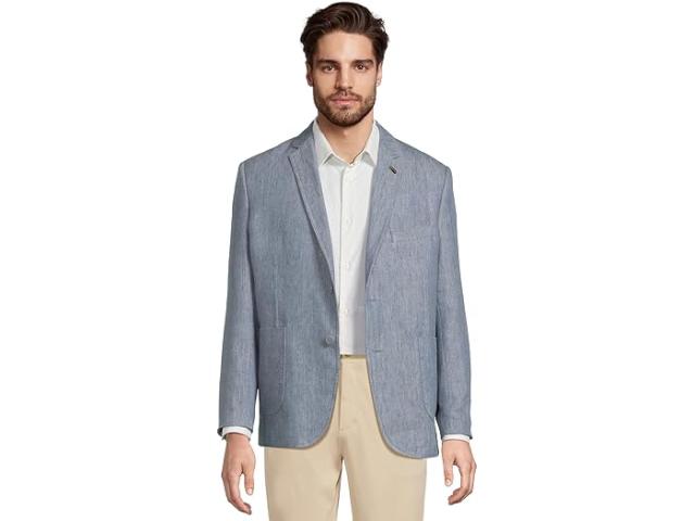 (取寄) ジョンストン&マーフィー メンズ ウォッシュド リネン ブレーザー Johnston & Murphy men Washed Linen Blazer Light Blue