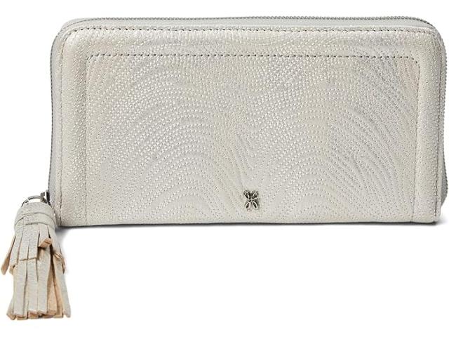 (取寄) ホーボー レディース ニラ ラージ ジップ アラウンド ウォレット HOBO women Nila Large Zip Around Wallet Silver