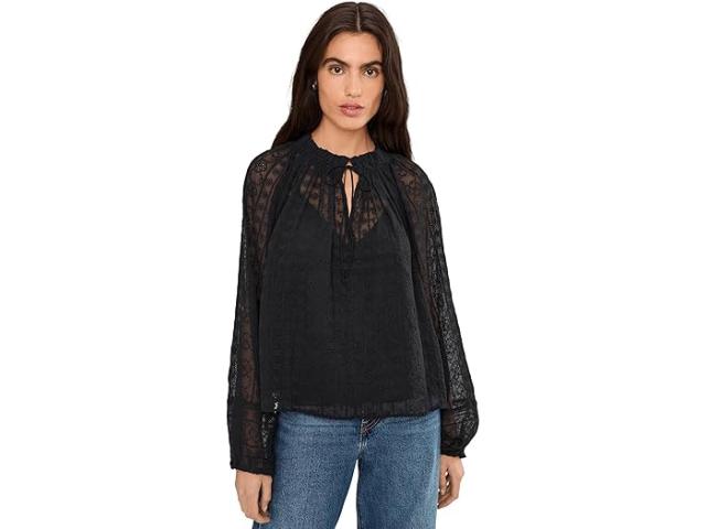 (取寄) メイドウェル レディース ナイラ レース トップ Madewell women Nayla Lace Top Jet Black