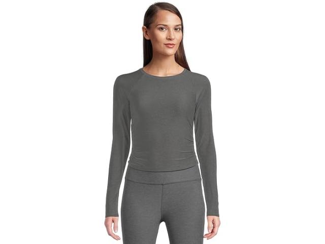 (取寄) ビヨンドヨガ レディース フェザーウェイト ユア フィット ロング スリーブ トップ Beyond Yoga women Featherweight Your Fit Long Sleeve Top True Gray Heather