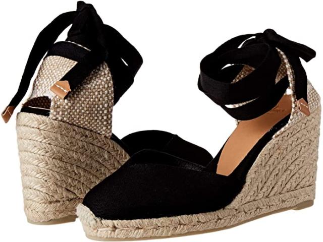 (取寄) カスタニエール キアラ 80 ウム ウェッジ エスパドリーユ CASTANER  Chiara 80 mm Wedge Espadrille Black 1