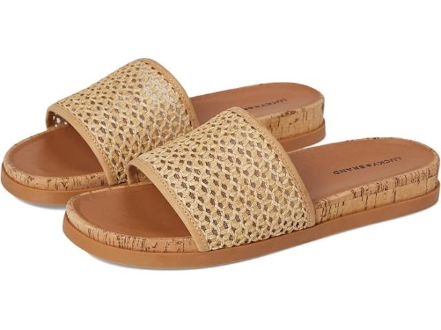 (取寄) ラッキーブランド レディース ウーブン バンド サンダル Lucky Brand women Dylina Woven Band Sandal Natural
